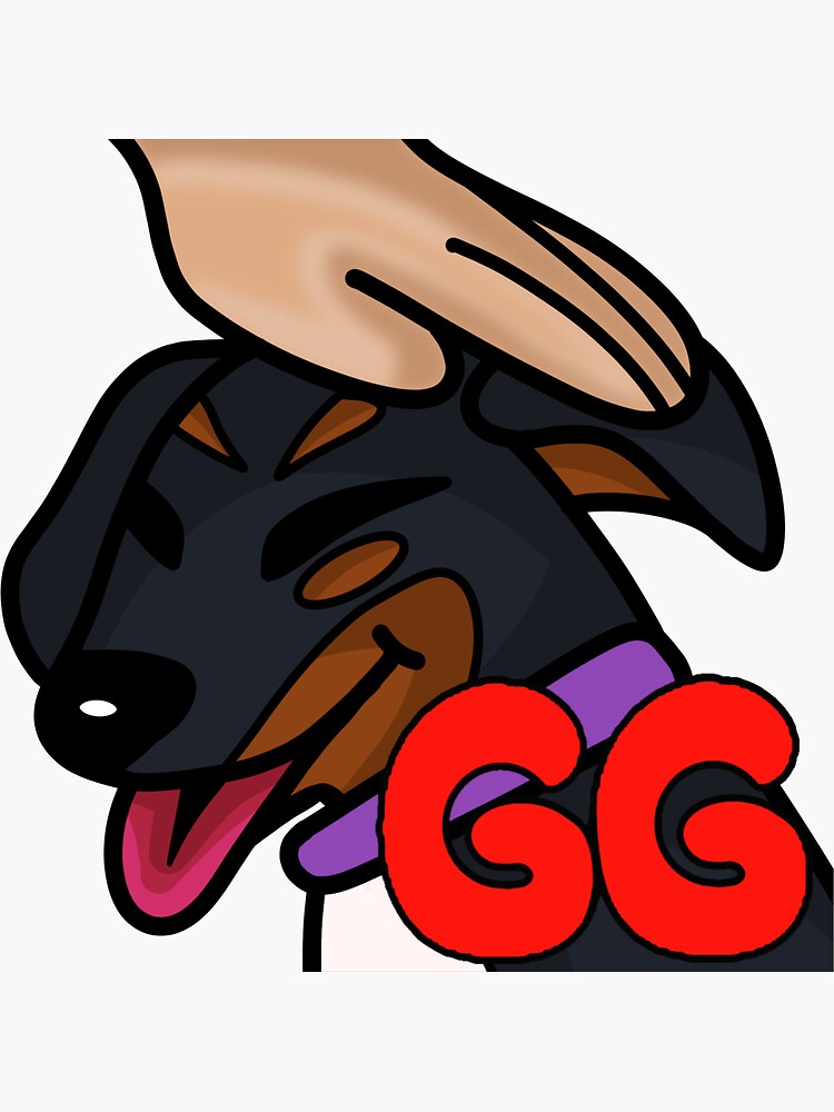 "GG!" Sticker by CutestWieners | Redbubble