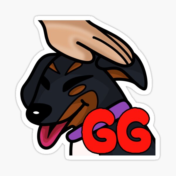 "GG!" Sticker by CutestWieners | Redbubble