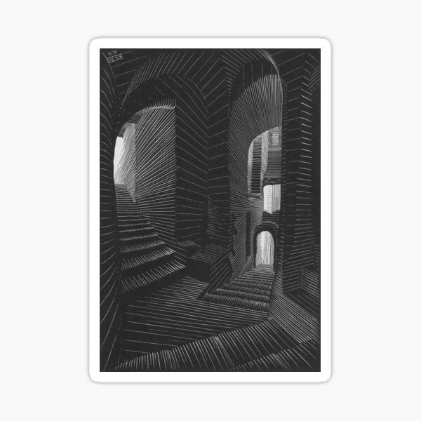 "M.C. Escher" Sticker by Zarrix-rayan | Redbubble