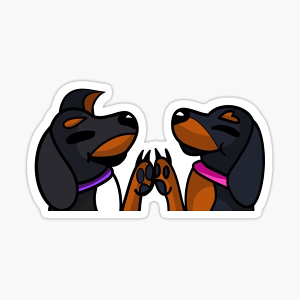 "Highfive" Sticker by CutestWieners | Redbubble