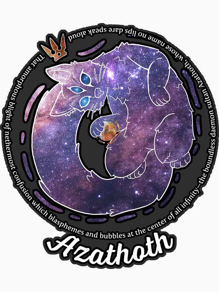 "Azathoth - Cats of Cthulhu " Sticker by ScruffOfChamps | Redbubble