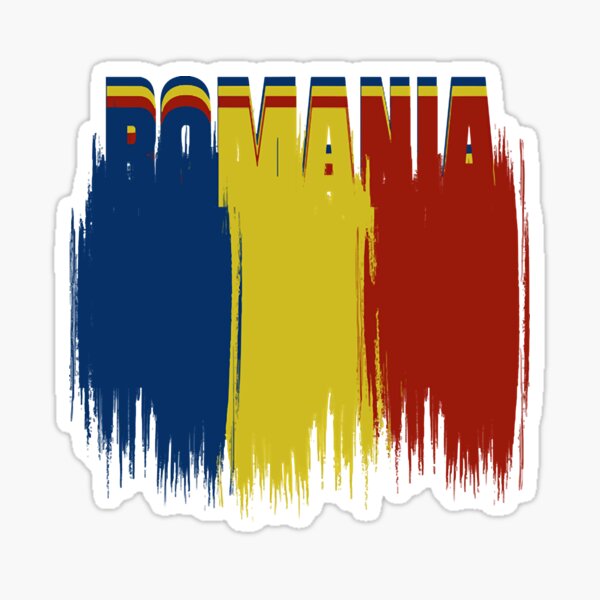"Retro Romania Flag " Sticker for Sale by AngelaWilk7204 | Redbubble