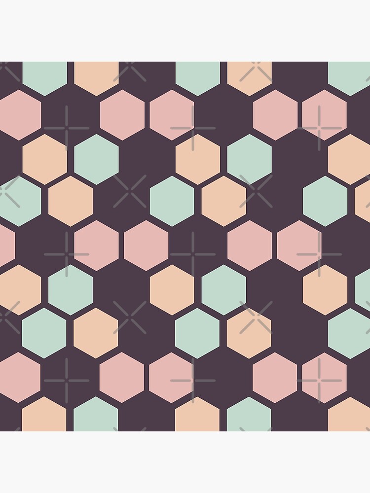 "Japanese Color Design Pentagon - Pink Teal Cream" Poster for Sale by ...