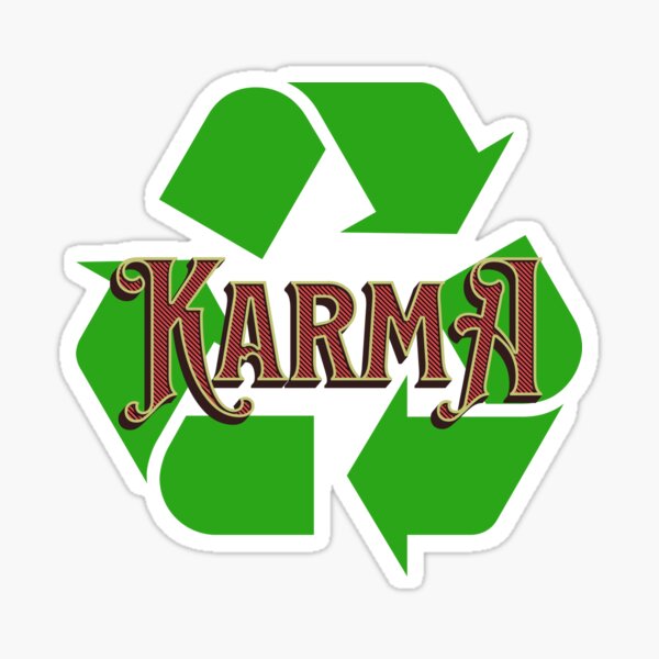 "Karma recycling Logo" Sticker for Sale by shawnm71 | Redbubble