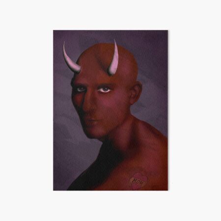 "Cool digital art demon man with mom tattoo" Art Board Print by ...
