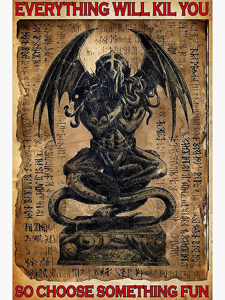 "Cthulhu choose fun" Poster for Sale by vavalida1991 | Redbubble