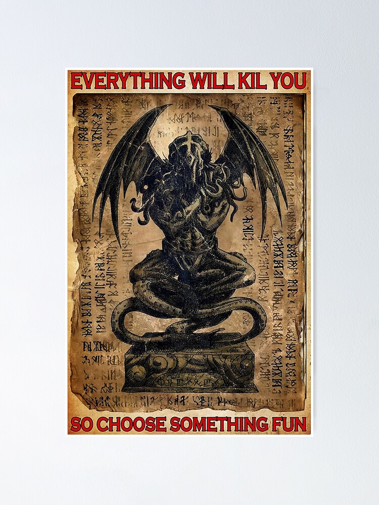 "Cthulhu choose fun" Poster for Sale by vavalida1991 | Redbubble