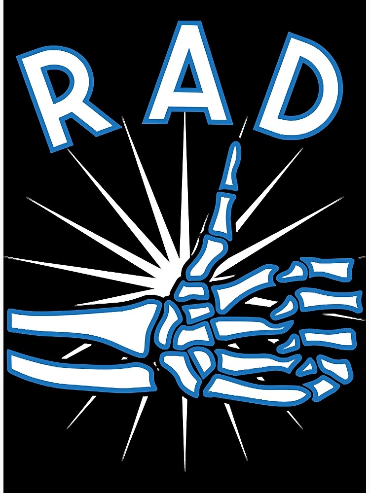 "Rad Skeleton Radiology Technician Thumb X-Ray Cool Halloween " Poster ...