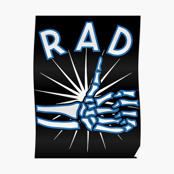 "Rad Skeleton Radiology Technician Thumb X-Ray Cool Halloween " Poster ...