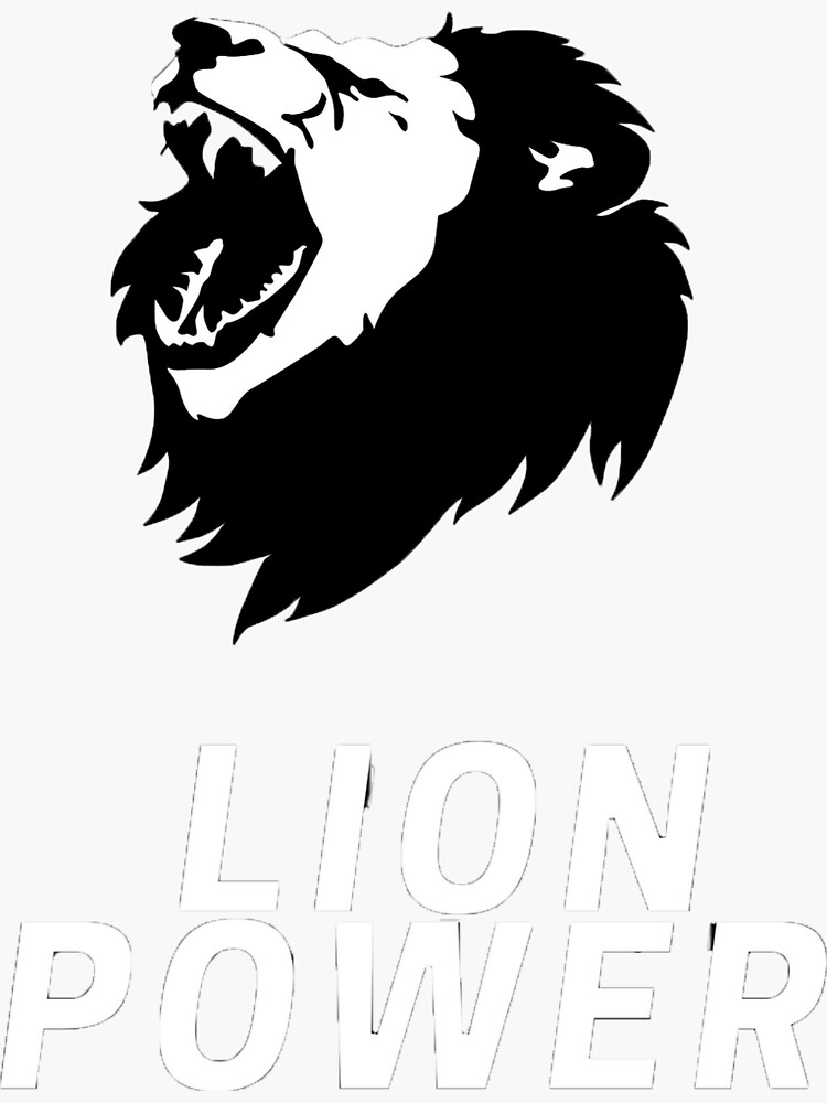 "lion power" Sticker for Sale by xebnart | Redbubble