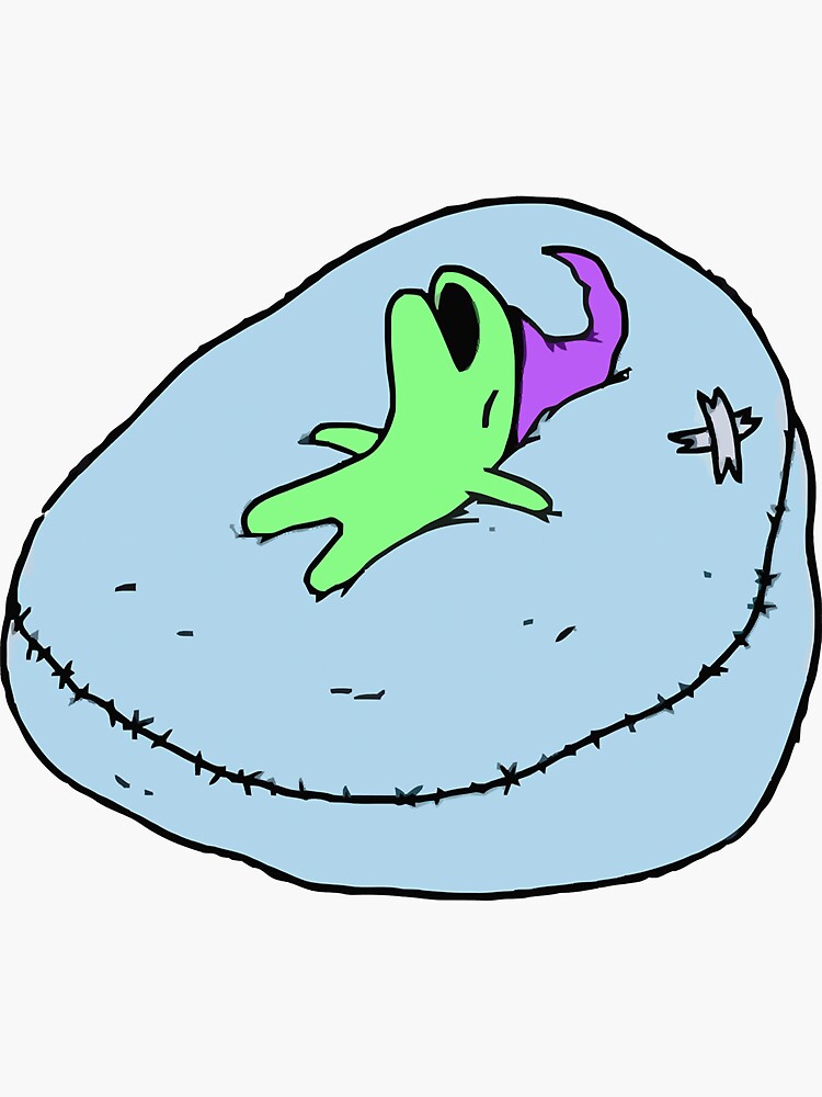 "glep sleeping smiling friends " Sticker by ZakariaRibbq | Redbubble