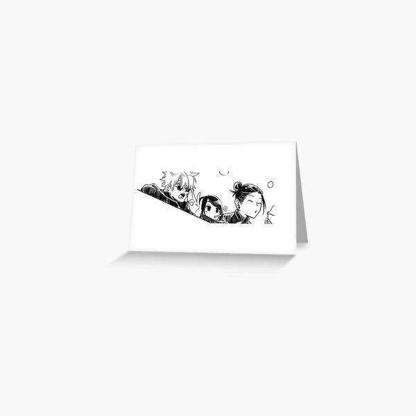"Satoru Gojo, Shoko Ieiri and Suguru Geto" Greeting Card by tryitarrow ...