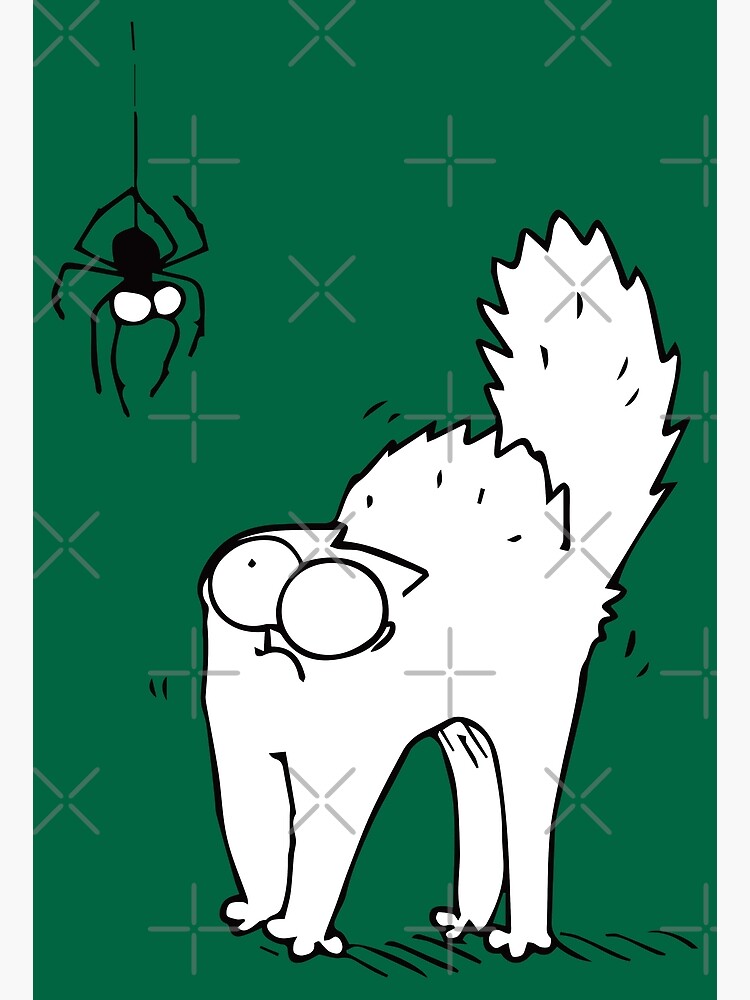 "Simons Cat And Spider Cute, For Kids Simons Cat Scare Spider Funny ...