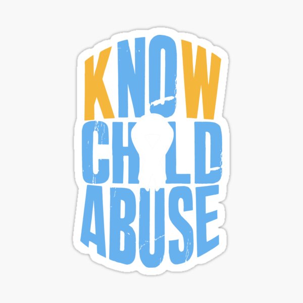 "No Child Abuse Prevention Awareness Month April Blue Ribbon" Sticker ...