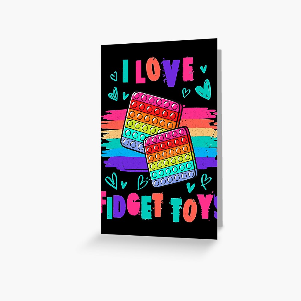 "Fidget Toy Rainbow Pop It Heart love Fidget Toys " Greeting Card by ...