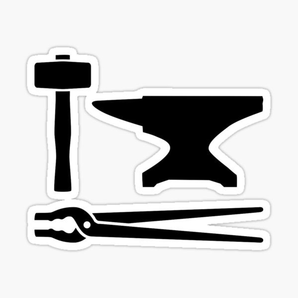 "Blacksmith Tools Sticker" Sticker by catalinahu | Redbubble