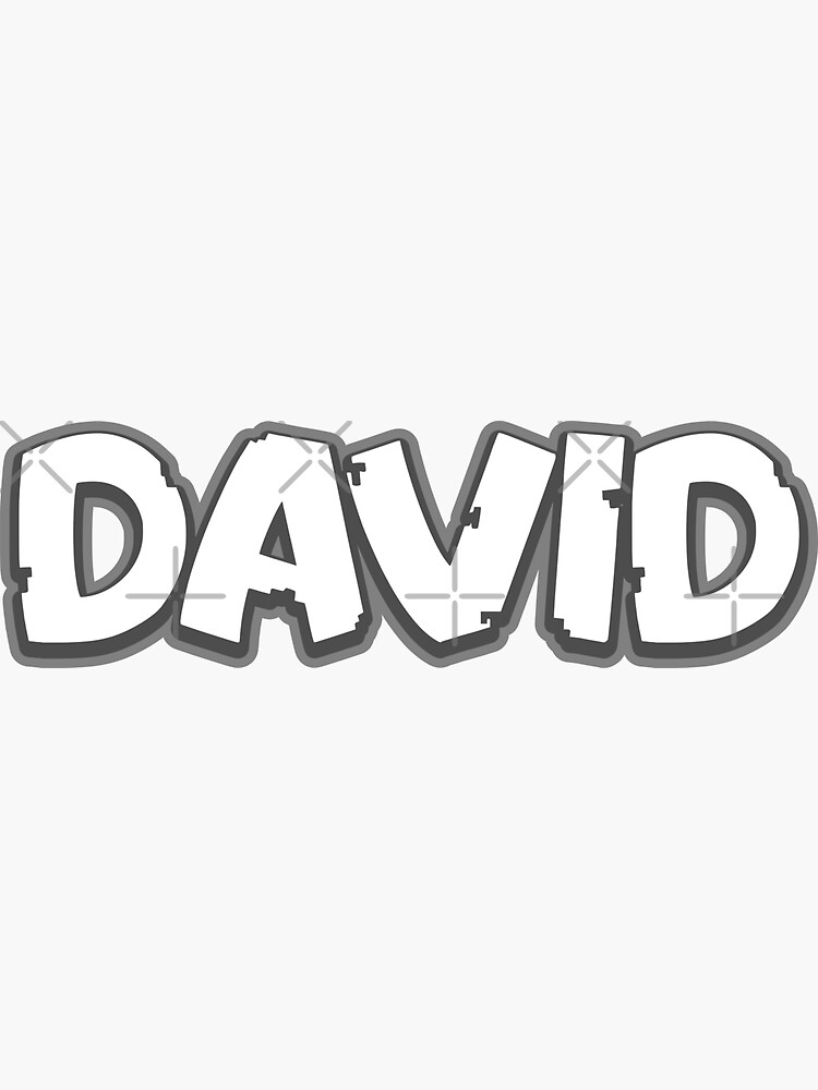 "DAVID MY NAME" Sticker by diego75bcn | Redbubble