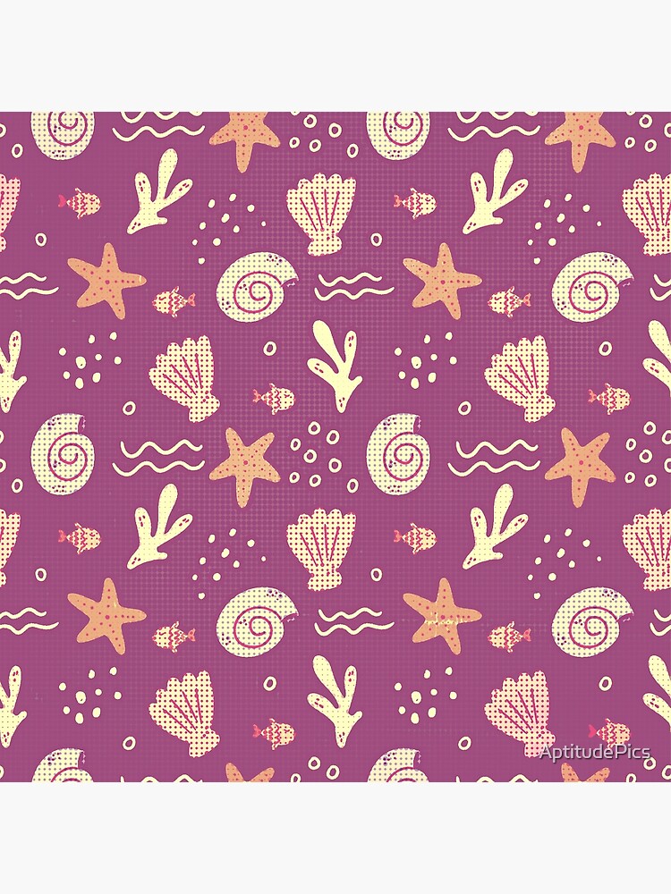 "Pop Art Shells on Lilac" Poster for Sale by AptitudePics | Redbubble