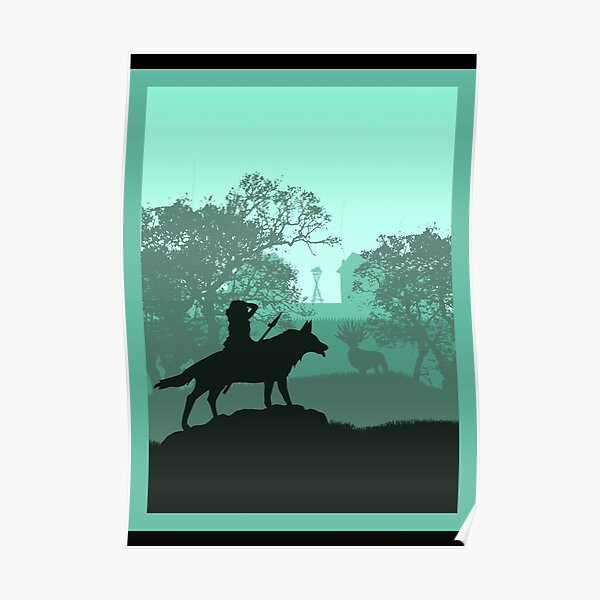 Nature Hero Princess Minimalist Travel Style Anime Art Poster Poster For Sale By