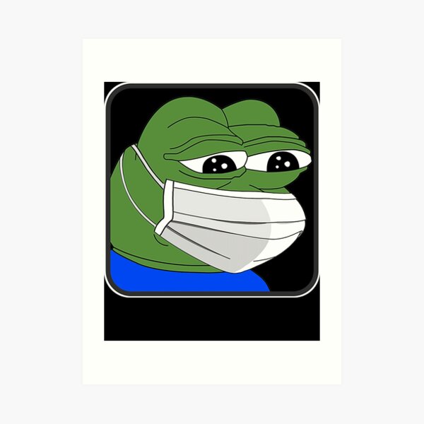 "Pepe Meme Mask" Art Print for Sale by enriffeyoi | Redbubble