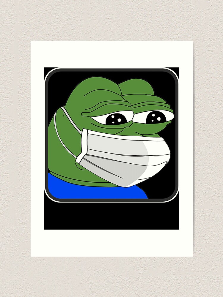 "Pepe Meme Mask" Art Print for Sale by enriffeyoi | Redbubble