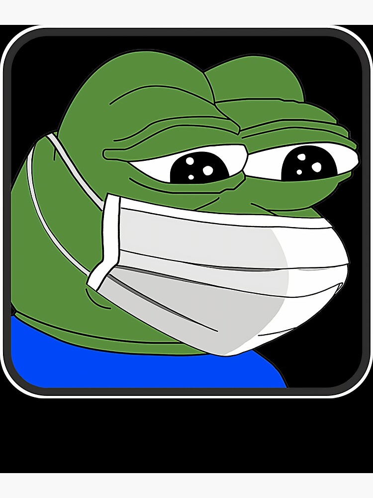 "Pepe Meme Mask" Poster for Sale by enriffeyoi | Redbubble