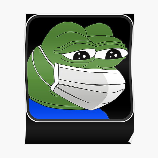 "Pepe Meme Mask" Poster for Sale by enriffeyoi | Redbubble