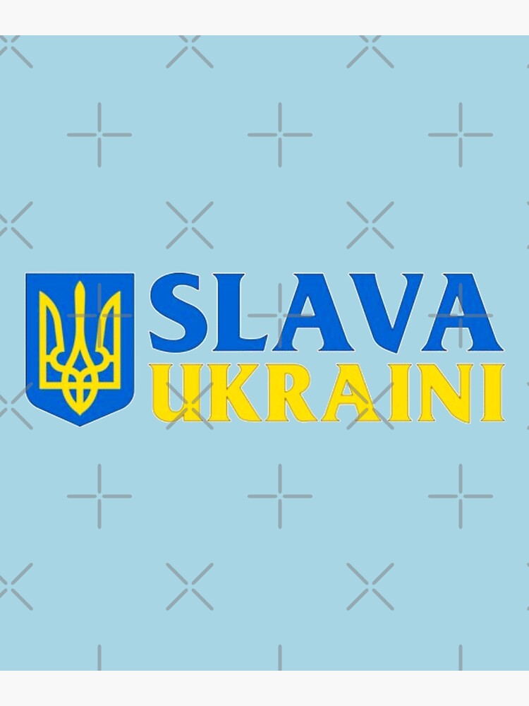 "Slava Ukraini flag of Ukraine slava ukrayini" Photographic Print by ...