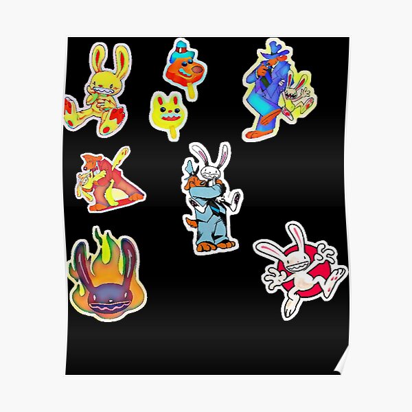 "Sam and Max " Poster for Sale by DarienMerediths | Redbubble