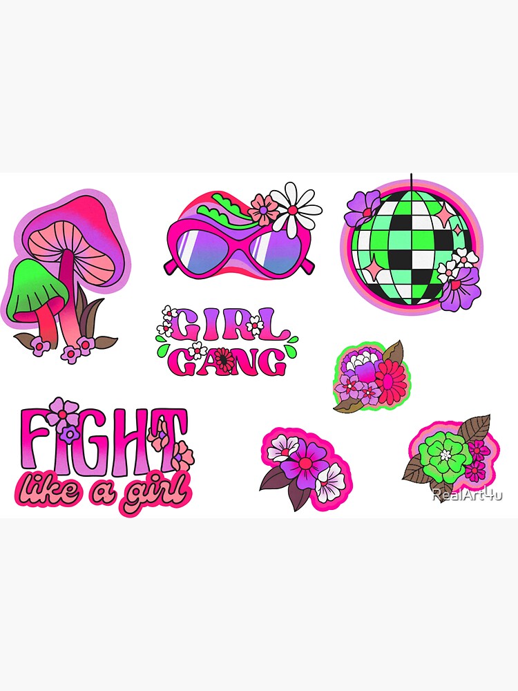 "Girl Gang Sticker sheet" Sticker by RealArt4u | Redbubble