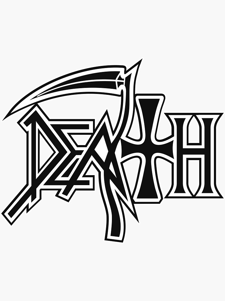 "DEATH - BAND" Sticker by DeannaLundy | Redbubble