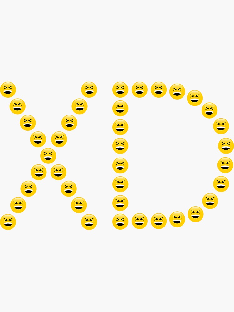 "XD funny emoji" Sticker for Sale by BananaPrints | Redbubble