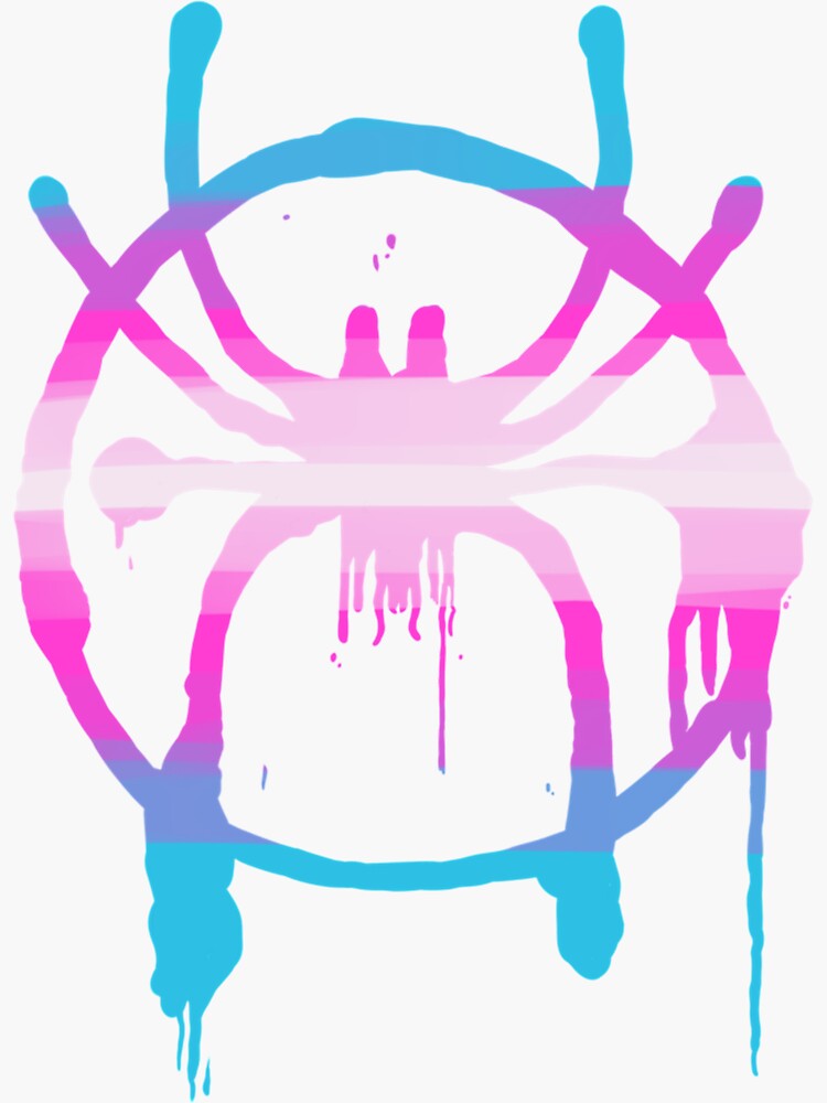 "Into the spiderverse transgender flag " Sticker for Sale by ...
