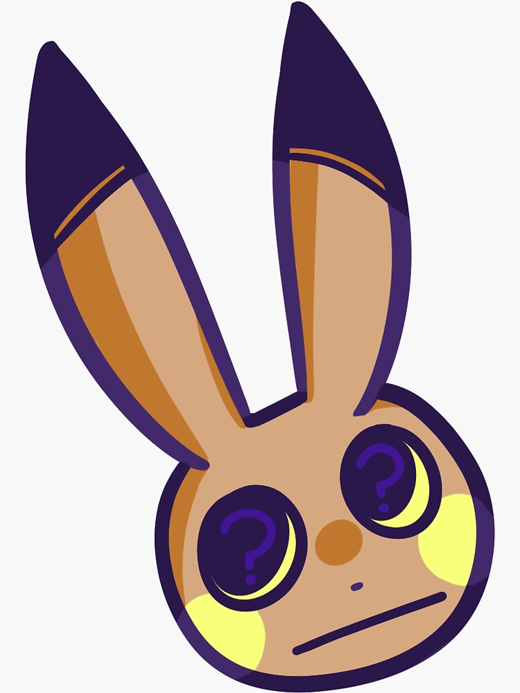 "Orange Rabbit" Sticker by Salcroe | Redbubble