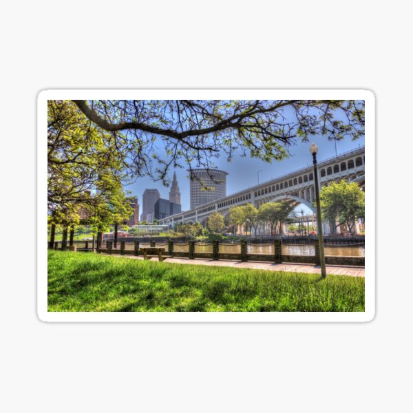 "Cleveland Skyline" Sticker by RandyDyer | Redbubble