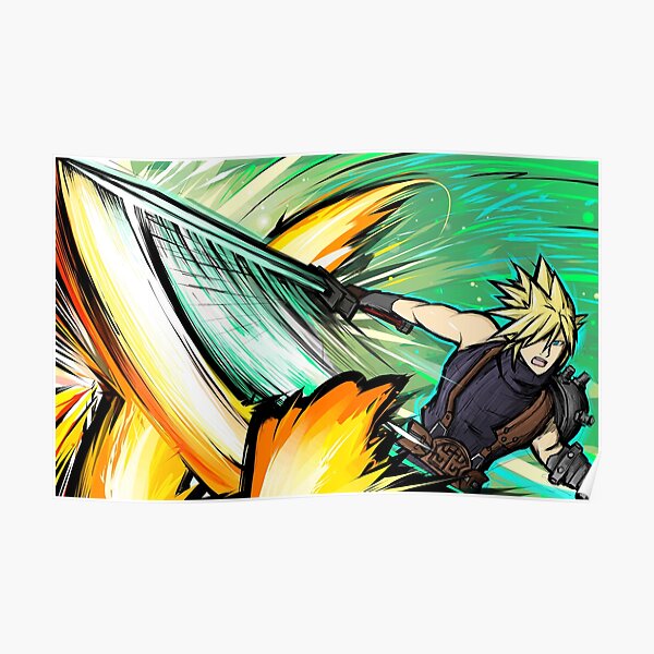 "Cloud | Cross Slash" Poster for Sale by ishmam | Redbubble