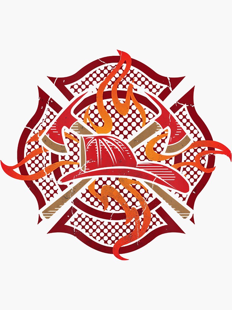 "FIRE FIGHTER CREST Firefighting, Medic Pride" Sticker for Sale by ...