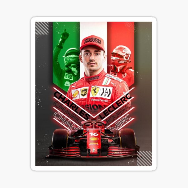 "Charles Leclerc" Sticker by fecesiyop | Redbubble