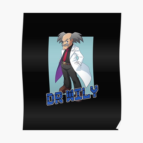 "Dr Wily in the Mega Man " Poster for Sale by Jarodta | Redbubble