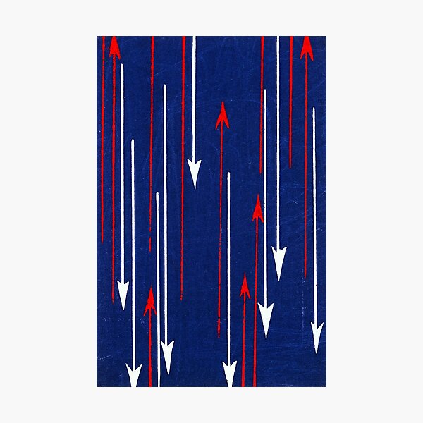 "Vintage Blue woodblock print of Japanese textile By Furuya Korin ...