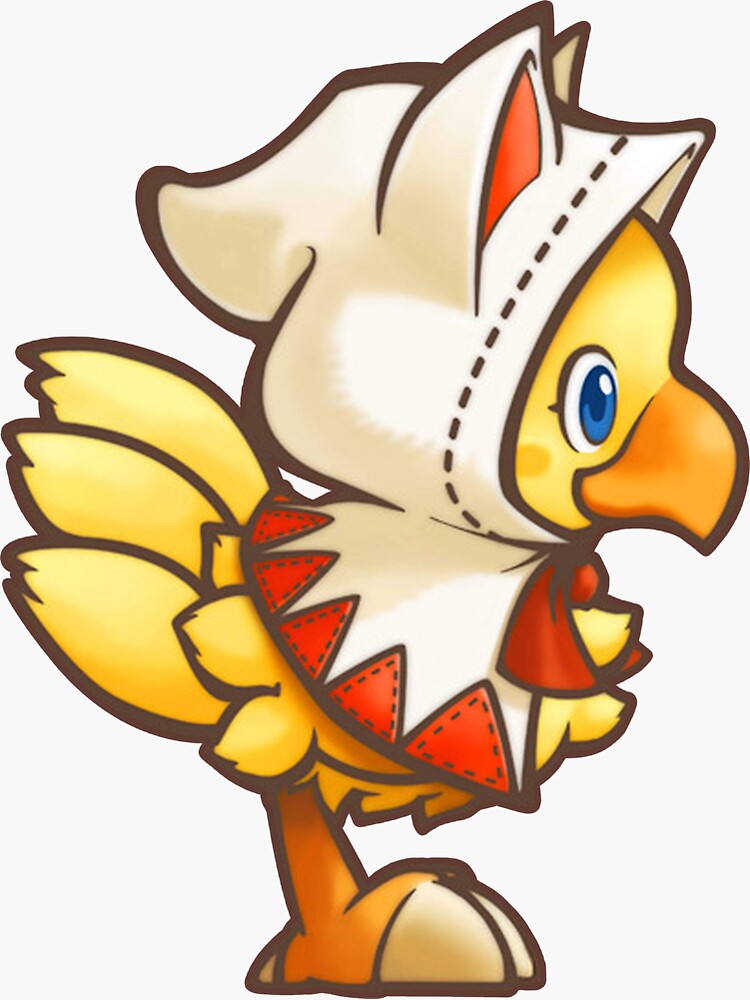 "Chocobo White Mage" Sticker by NEOFO | Redbubble