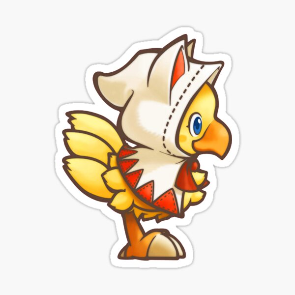 "Chocobo White Mage" Sticker by NEOFO | Redbubble