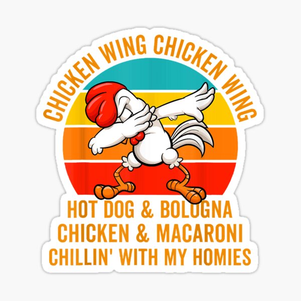 "Chicken Wing Chicken Wing" Sticker by BrettPorter2612 | Redbubble