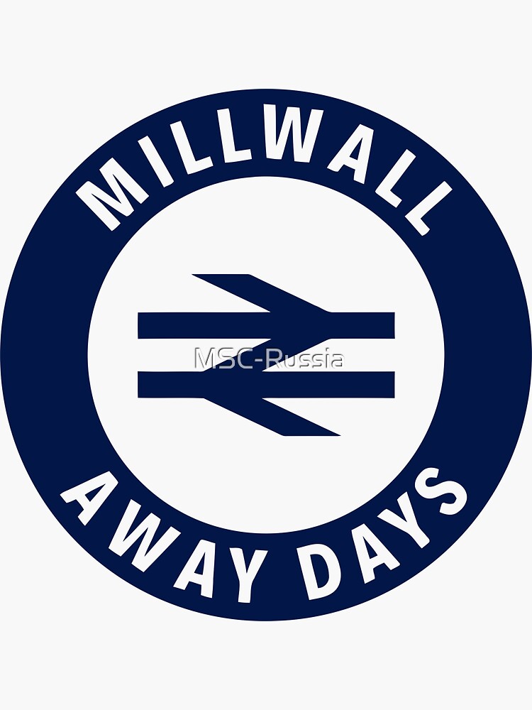 "Millwall Away Days" Sticker for Sale by MSC-Russia | Redbubble