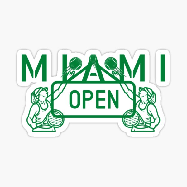 "miami open" Sticker by beulahdxhelmle | Redbubble