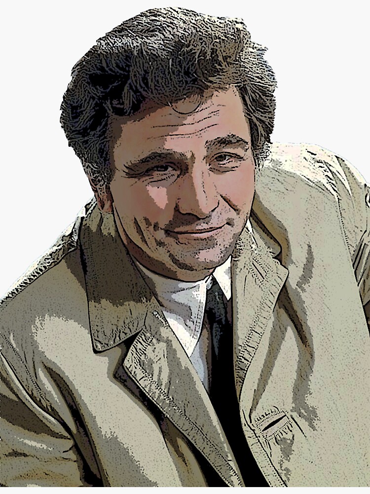 "Lieutenant Columbo " Sticker by sebreedhnipg | Redbubble