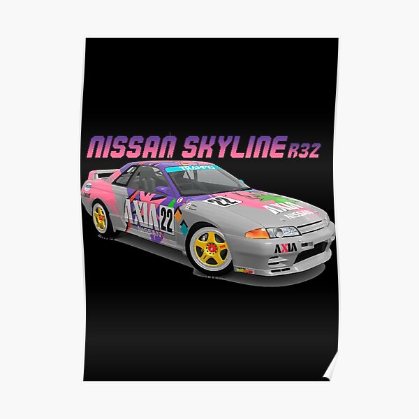 "Nissan Skyline GT-R R32 " Poster for Sale by RandallWel3668 | Redbubble