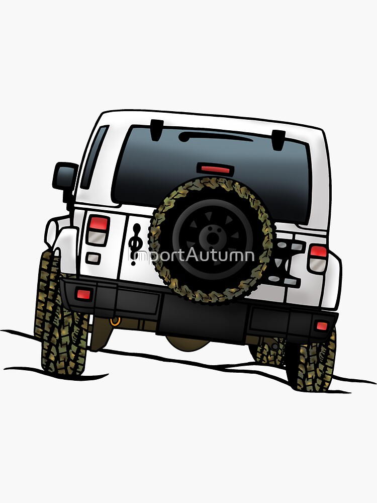 "American 4x4 | 4WD [White]" Sticker for Sale by ImportAutumn | Redbubble