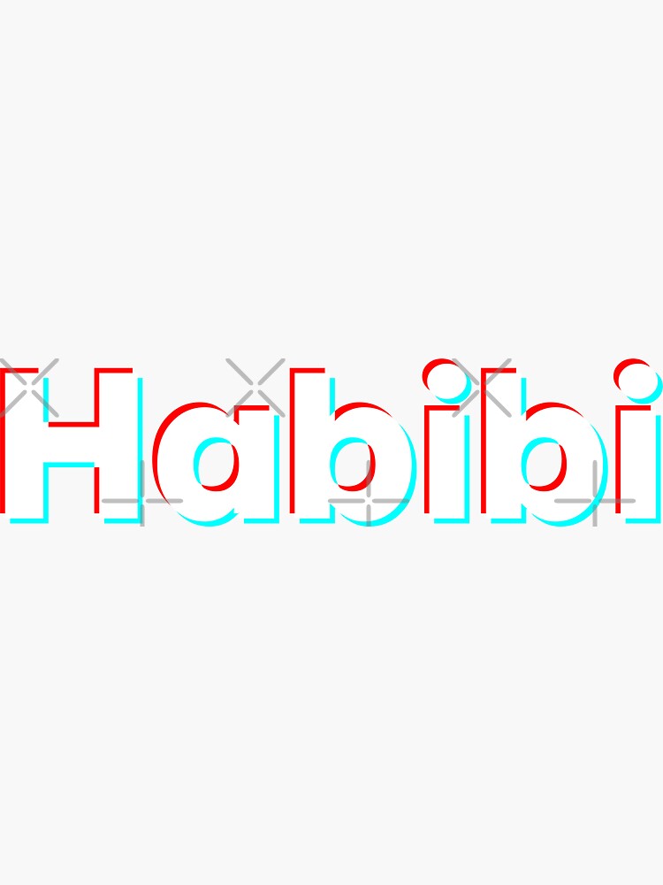 "Habibi" Sticker by A-E-Designs | Redbubble