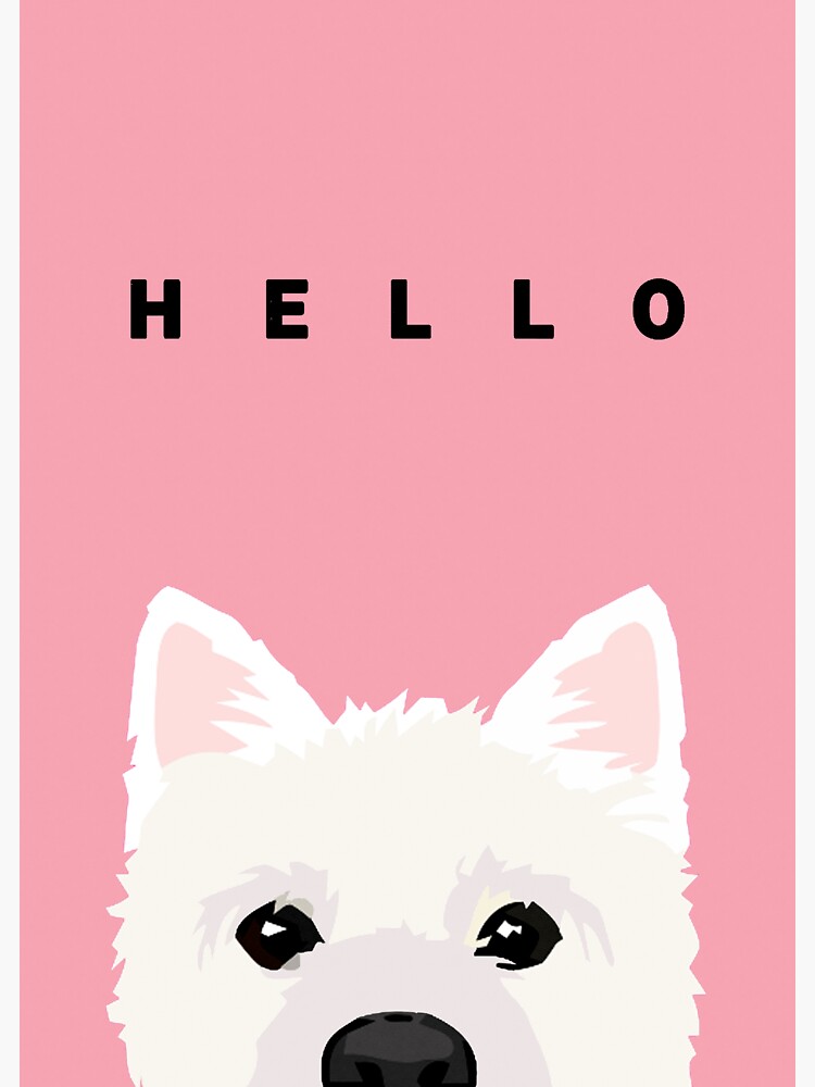 "Hello Dog" Sticker by bygrafis | Redbubble